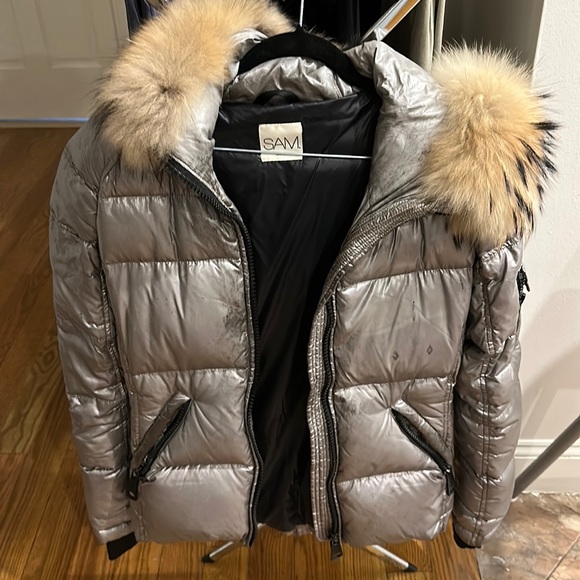SAM. | Jackets & Coats | Sam Metallic Womens Puffer Coat | Poshmark